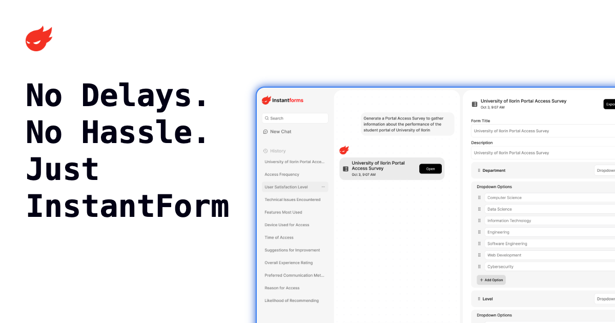 InstantForms — Build Any Form in Seconds with AI | iOS & Android